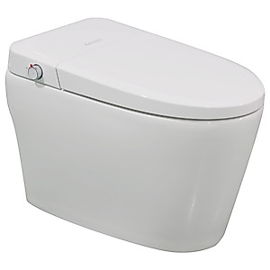 BN-6100S, 1-Piece 1.28 GPF Tankless Elongated Smart Bidet Toilet in White, Auto Flush, Heated Seat with Soft Close