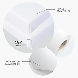 PIXY CANVAS Value Pack of 3 Stretched Canvas 24x36 inch, 1-1/2 (1.5) inch deep for Your Paintings/Artwork/Wall Art/Wall Decor (Pack of 3 Canvas, 24 x 36 inch, Landscape)