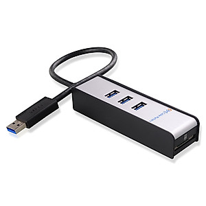 Cable Matters 3-Port SuperSpeed USB 3.0 Hub with SD Card Reader in Black