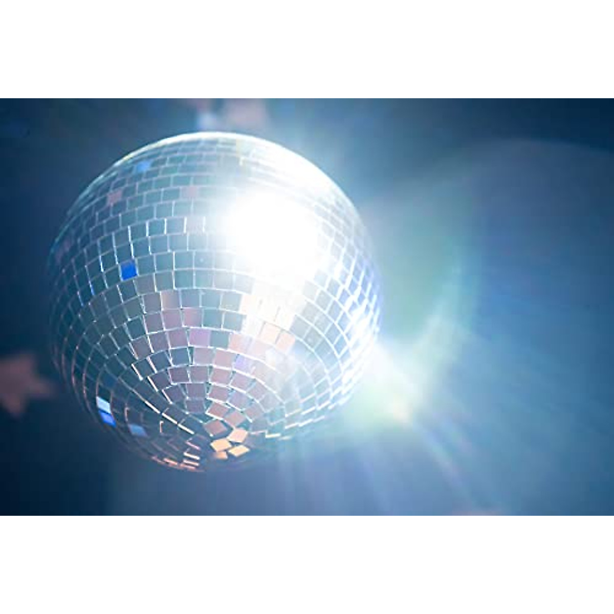 Mirror Disco Ball With Attached String For Hanging Ring, Reflects Light, Party Favor, 3" (2-Pack)