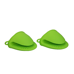 Oven Mitts Gadgets Rubber Oven Mitts 2pcs Thicken Grill Gloves BBQ Gloves Bowl Pot Clips Kitchen Gadgets for Baking Cooking (Color : A)