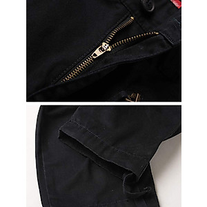 AKARMY Womens Cargo Pants with Pockets Outdoor Casual Ripstop Camo Military Combat Construction Work Pants Black