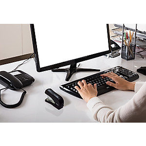 Better Office Products Heavy Duty Easy Grip Stapler, Effortless, with 1,000 Regular 1/4" Staples, High Capacity Compact Palm of Your Hand Size, Ergonomic Soft Grip