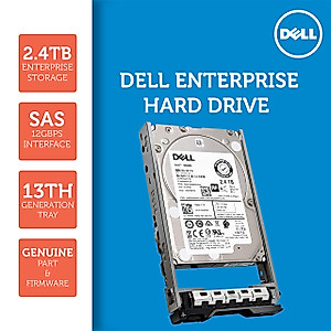 Dell 400-AUQX 2.4TB 10K SAS 2.5-Inch PowerEdge Enterprise Hard Drive in 13G Tray Bundle with Compatily Screwdriver Compatible with 400-AVBX W9MNK R720 R730 R630