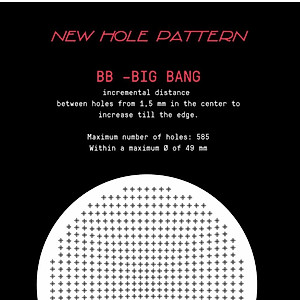 IMS Big Bang Precision Filter Basket made for Breville Sage 54mm bottomless portafilters, double espresso (h25.5)