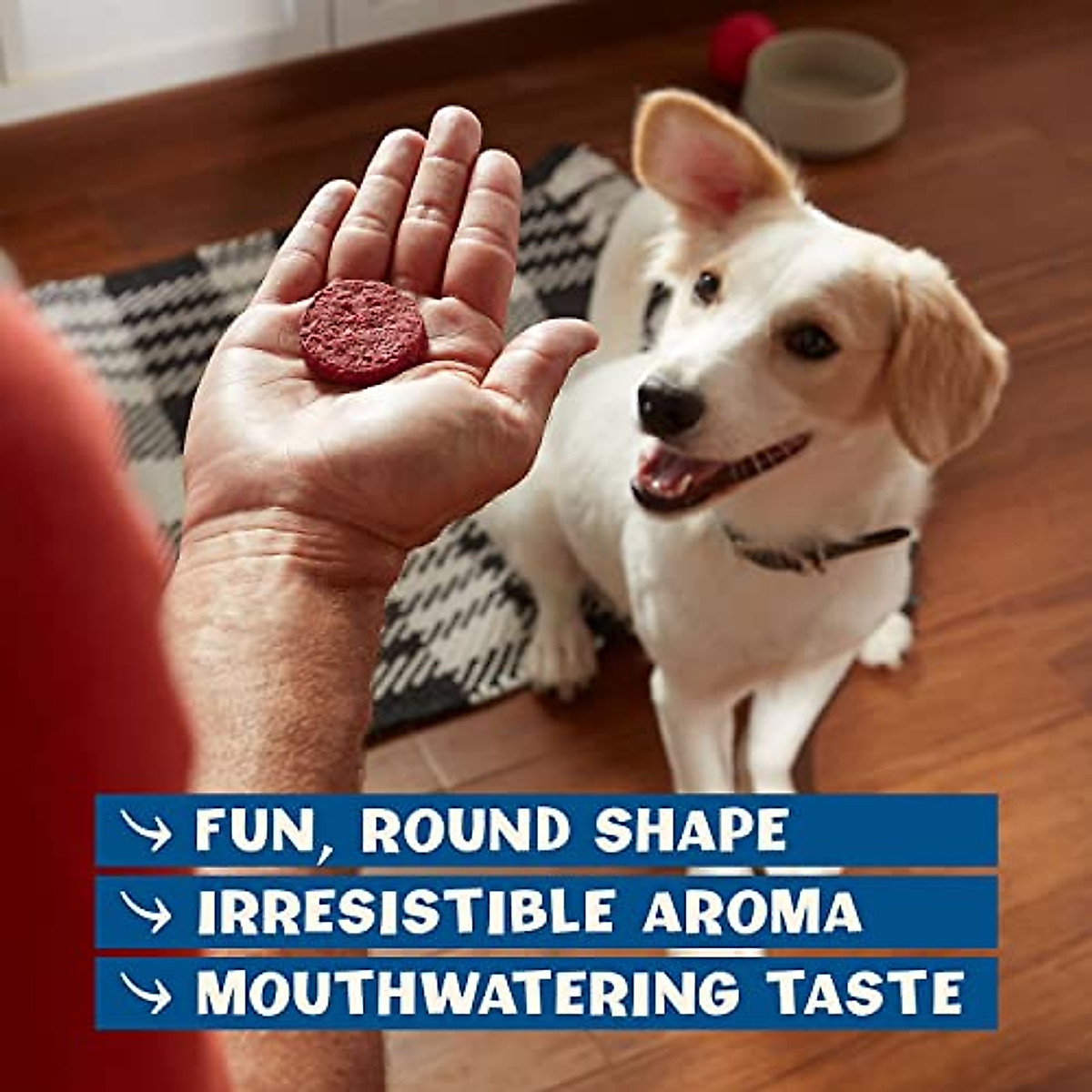 Pup-Peroni Rounds Dog Treats With Beef Brisket, 5 oz. Bag (Pack of 8)