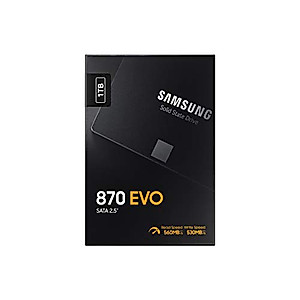 SAMSUNG 870 EVO SATA III SSD 1TB 2.5” Internal Solid State Drive, Upgrade PC or Laptop Memory and Storage for IT Pros, Creators, Everyday Users, MZ-77E1T0B/AM
