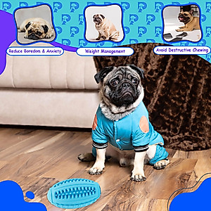 PETSPLICITY Dog Chew Toy for Aggressive Chewers Durable, Safe, and Interactive Treat Dispensing Ball Toy - Tough, Long-Lasting Rubber Chew Toys for Large and Medium Breeds - Teeth Cleaning, Non-Toxic