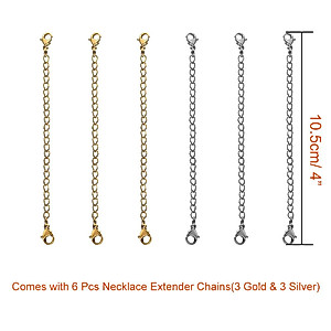 PAXCOO 32 PCS Choker Necklaces Set Including 26 Pcs Black Choker Necklaces and 6 Pcs Extender Chains for Women Ladies