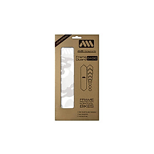 All Mountain Style AMS High Impact Frame Guard Basic – Protects Your Bike from Scratches and dings. White/Camo