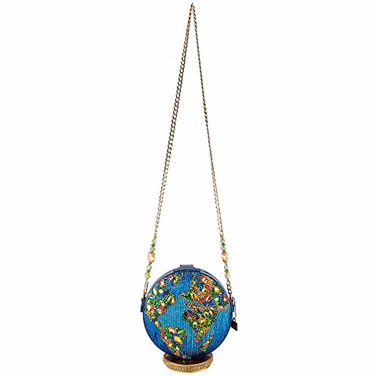 Mary Frances Going Global Beaded Crossbody Novelty Handbag, Multi