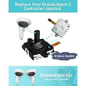 Joystick Replacement Kit for Oculus Quest 2 Controller, OLCLSS Accessories for Oculus Quest 2 Controller and Meta Quest 2 Controller(Black-11-in-1)