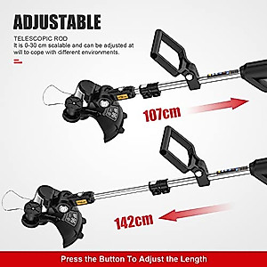 SALEM MASTER 20V String Trimmer 12 Inch Edger Cordless Stringless Trimmer 4.0Ah Battery and Charger Included Electric Weed Trimmer for Lawn Patio Garden