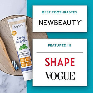 Oxyfresh Cavity Protection Fresh Mint Fluoride Toothpaste | Low Abrasion Anticavity Toothpaste for Sensitive Teeth & Gums – All-Day Fresh Breath (3-5 oz Tubes)