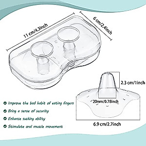 8 Pieces Contact Nipple Protector Nipple Breastfeeding Everters with Carrying Case Silicone Nipple Extender Without BPA for Helping Moms Breastfeeding Flat Inverted Nipples (Clear,20 mm/ 0.78 Inch)