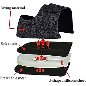 Plantar Fasciitis Heel Cups for Heel Pain 【Updated Version】 Heel Protectors Heel Sleeves Pads, Heel Support for Heel Pain, Heel Spur, Cracked Heels for Women and Men (Black, M 5-8 / W 6-9.5)