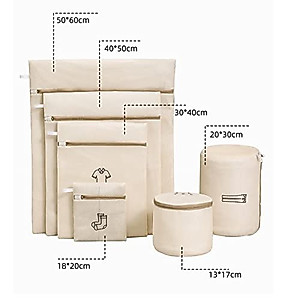 Xrrxy 6 PCS Durable Honeycomb Mesh Laundry Bags, Delicates Wash Bags for Lingerie Stockings for Clothing Washing Bags for Laundry, Blouse, Bra, Hosiery, Stocking, Underwear