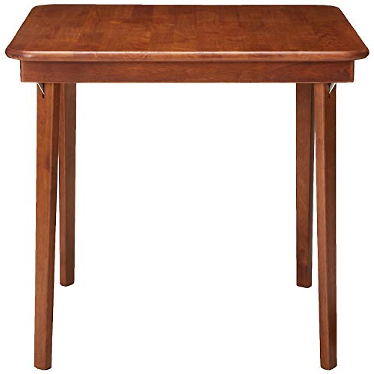 STAKMORE Straight Edge 32" Square Folding Card Table, Cherry Finish