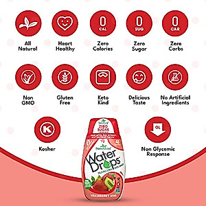 SweetLeaf Water Drops - Strawberry Kiwi Water Enhancer, Sugar Free Sweet Leaf Stevia Water Flavoring Drops, 1.62 Oz Ea (Pack of 2)