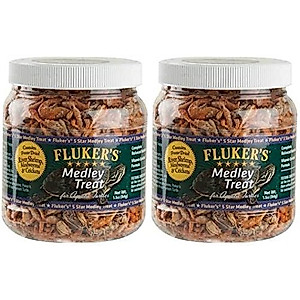 (2 Pack) Fluker Labs Aquatic Turtle Medley Treat Food, 1.5-Ounce Per Container