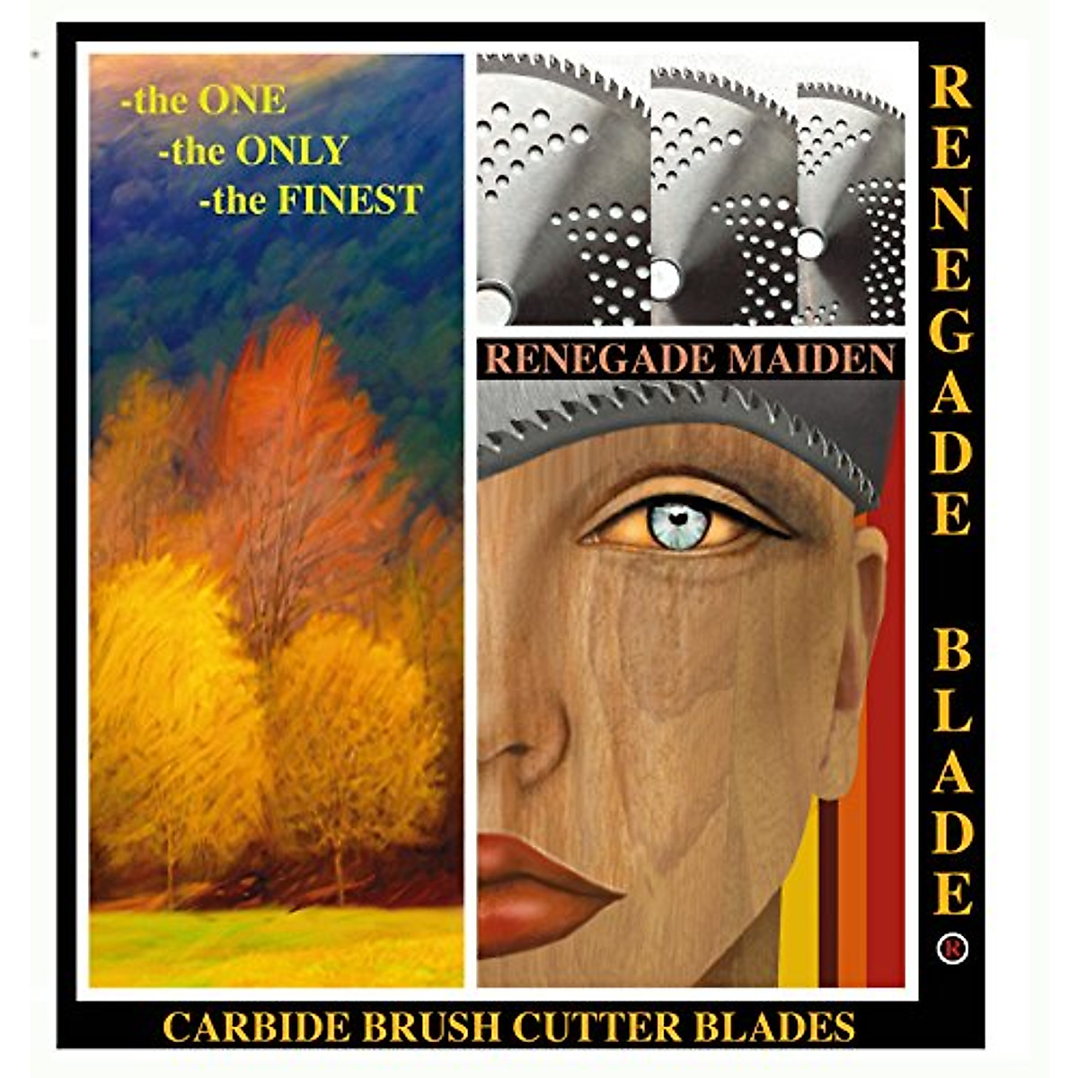 1 Blade 10"-80t -- Renegade "Razor" / Hybrid -- Combo Specialty -- RENEGADE BLADE® - Carbide Brush Cutter Weed Eater Blades, 254mm