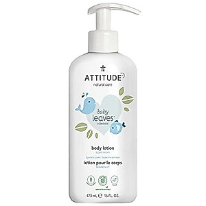 ATTITUDE Body Lotion for Baby, EWG Verified, Plant- and Mineral-Based Ingredients, Vegan and Cruelty-free Personal Care Products, Almond Milk, 16 Fl Oz