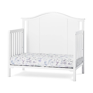 Child Craft Cottage Arch Top Crib and Dresser Nursery Set, 3-Piece, Includes 4-in-1 Convertible Crib, 3 Drawer Dresser, and Changing Table Topper, Grows with Your Baby (Matte White)