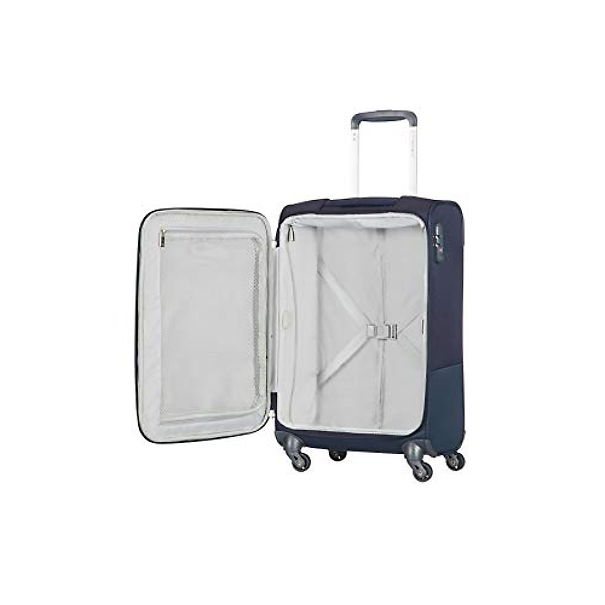 Samsonite Men and Women Spinner S, Length: 35 cm (55 cm-35 L), Blue (Navy Blue), 35 x 20 x 55 cm