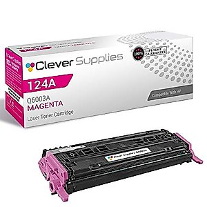 CS Compatible Toner Cartridge Replacement for HP CM1017mfp Q6003A Magenta HP 124A 1600 2600 2600N 2600DN 2605 2605DN 2605DTN CM1015 CM1015MFP CM1017 CM1017MFP