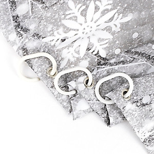 EOBTAIN Winter Christmas Shower Curtain for Bathroom Winter Scene Snowflake Pink Flamingo and Cardinal on Pine Tree Shower Curtain with 12 Hooks Snow Scenery Bathroom Curtains Shower Set 72x72 Inch