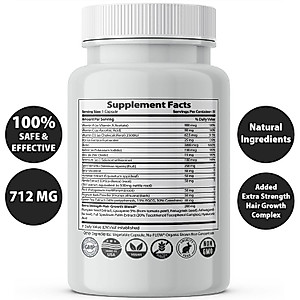 Finanutride Natural DHT Blocker & Hair Growth Capsules - Prevent Hair Loss, Stimulate Follicles, Proprietary Regrowth Treatment