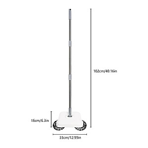WOQLIBE Hand Push FLooer Sweeper Broom 360° Rotating Hand Push Floor Vacuum Cleaner Long Handle Carpet Sweeper Handheld Broom