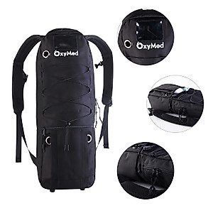 Portable Oxygen Tank Backpack O2 Cylinder Carrying Bag Oxygen Tank Holder for Size M2, M4, ML6, M9, M6, MD（Black）