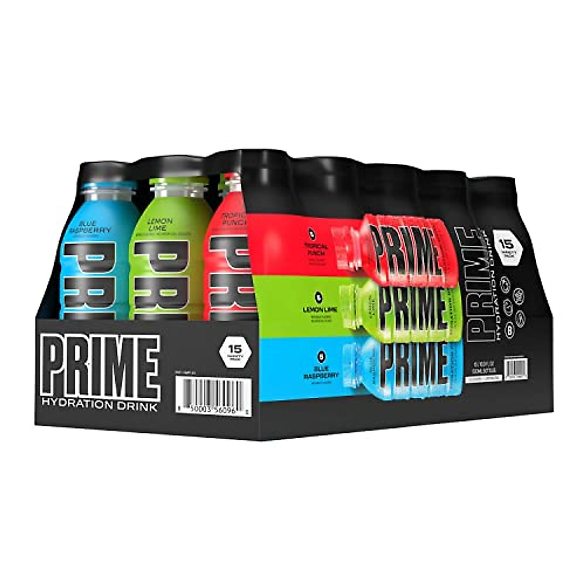 Prime Hydration Drink Variety Pack By Logan Paul X KSI (16.9 fl. oz., 15 pk.), 253.5 Fl Oz