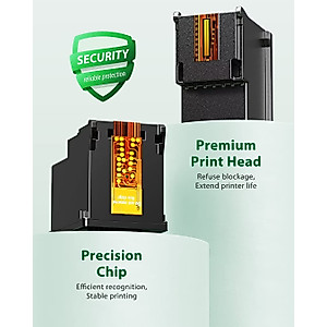 64XL Black Ink Cartridges Black Compatible for HP 64 XL Work with HP Envy Photo 7855 7858 7155 6255 6252 7100 7800, HP Envy Inspire 7900e 7950e Tango Series Printer (2 Pack)