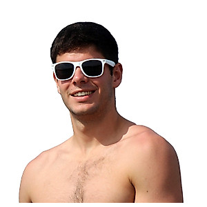 TheGag White Sunglasses Bulk Wedding Party - Pack of 12 Premium Quality Sturdy Frames-Lenses Sunglasses Fit Adults Fun Wedding Bachelorette Party Favors for Men Women