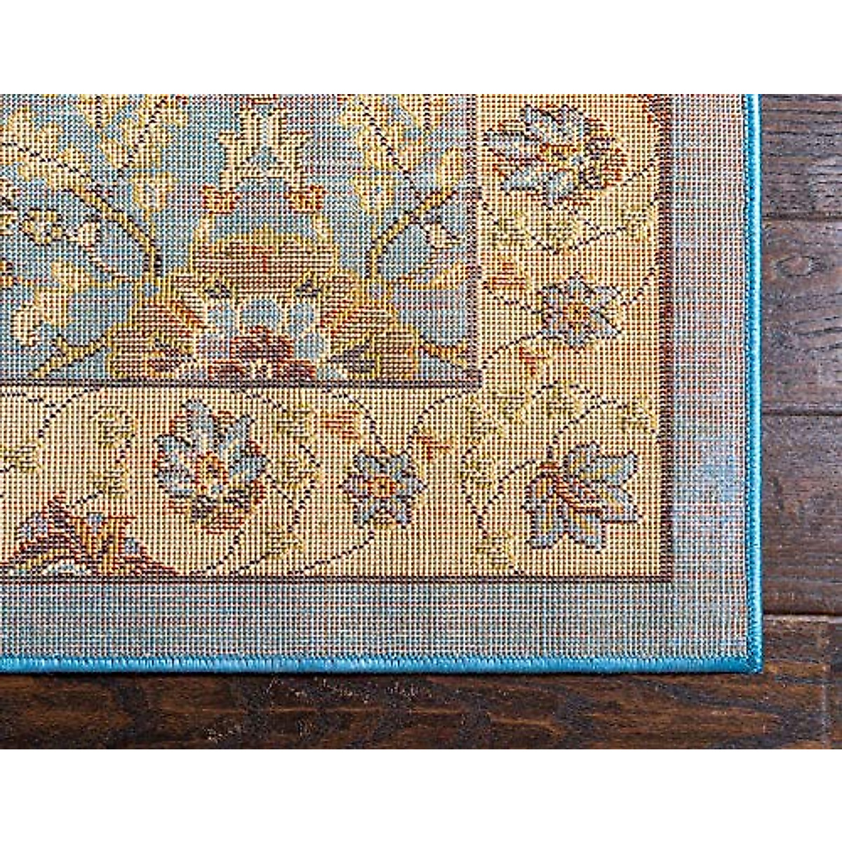 Unique Loom Espahan Collection Area Rug - Cape Cod (2' 2" x 3' 1" Rectangle, Blue/ Black)
