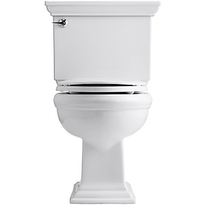 Kohler K-3933-0 Memoirs Comfort Height Two-Piece Round Front Toilet with Stately Design, White - 567212