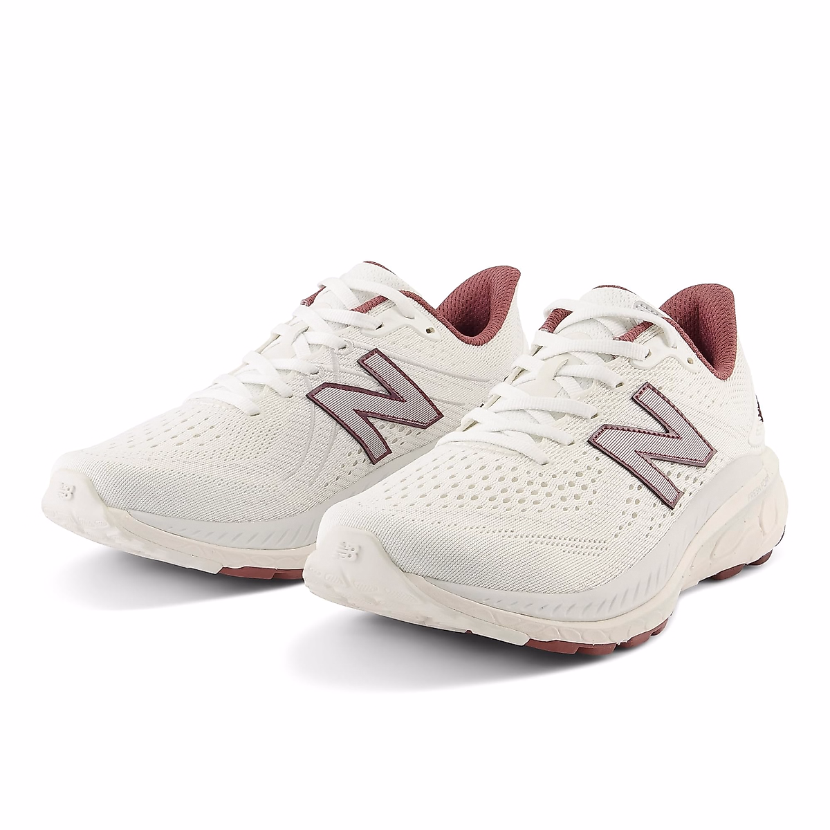 New Balance Women's Fresh Foam X 860 V13, Sea Salt/Washed Burgundy