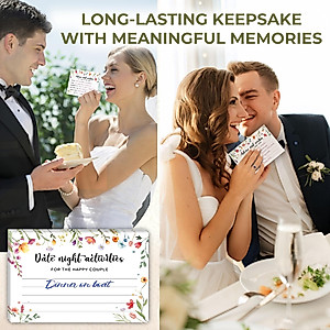 STOFINITY Advice And Wishes For The Mr And Mrs - Bridal Shower Advice Cards, Wedding Advice Cards For Wildflower Bridal Shower Decorations, Wildflower Wedding Decor For Reception