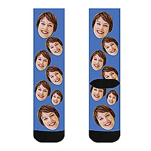 Kervaky Custom Socks with Face Dog Socks, Your Photo on Personalized Socks with Picture for Men Women