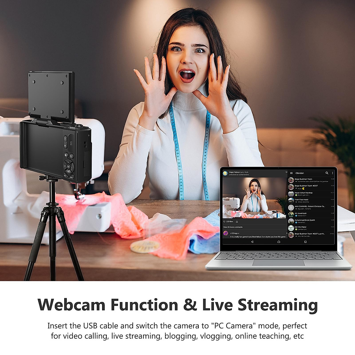 4K Digital Camera for Photography, 64MP Vlogging Camera for YouTube with 3" 180° Flip Screen, 18X Digital Zoom Point and Shoot Camara with 32GB Micro SD Card for Beginner (Black)