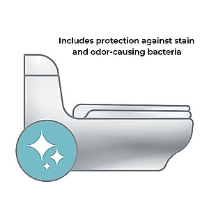 Centoco AM500STSCCSS-001 Antimicrobial Elongated Plastic Toilet Seat, Open Front No Cover, Stainless Steel Hinges, Heavy Duty Commercial Use, Off-White