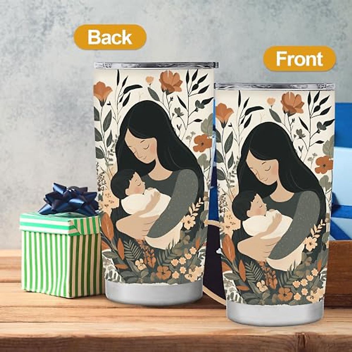 FOCIUZTA 20oz Cartoon Gaming Controller Pattern Tumbler with lid, Travel Coffee Cup, Ideal for Easter, Gaming Enthusiast, Mother Day, and birthday gifts