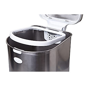 Ubbi Pet Waste Pail, Cat Litter Disposal System, Odor Locking, Chrome