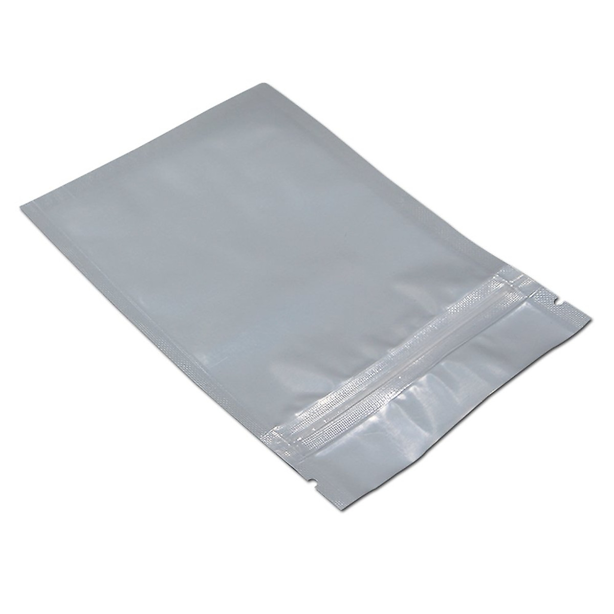 MITOB Clear Mylar Bags Zipper Lock Seal Plastic Aluminum Foil Bag Flat for Zip Food Storage Lock Bag Resealable with Tear (50, 4.7x7.9 inch (12x20cm))