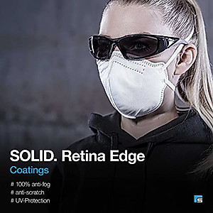 SolidWork Safety Glasses Clear Lens with Side Shields, Anti Fog, Anti Scratch, Anti-Glare, Protective Eyewear for Men & Women (Black Lenses)