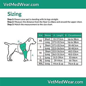 VetMedWear Shoulder Protective Sleeve for Dogs - E-Collar Alternative - After Surgery Wear - for Hot Spots, Wounds, Bandages, and Other Skin Conditions (S - Short Sleeve, Teal Green)