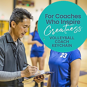 Volleyball Coach Keychain, Coach Gifts, Great Coach is Hard to Find But Impossible to Forget Coach Key Chain, Coach Gift