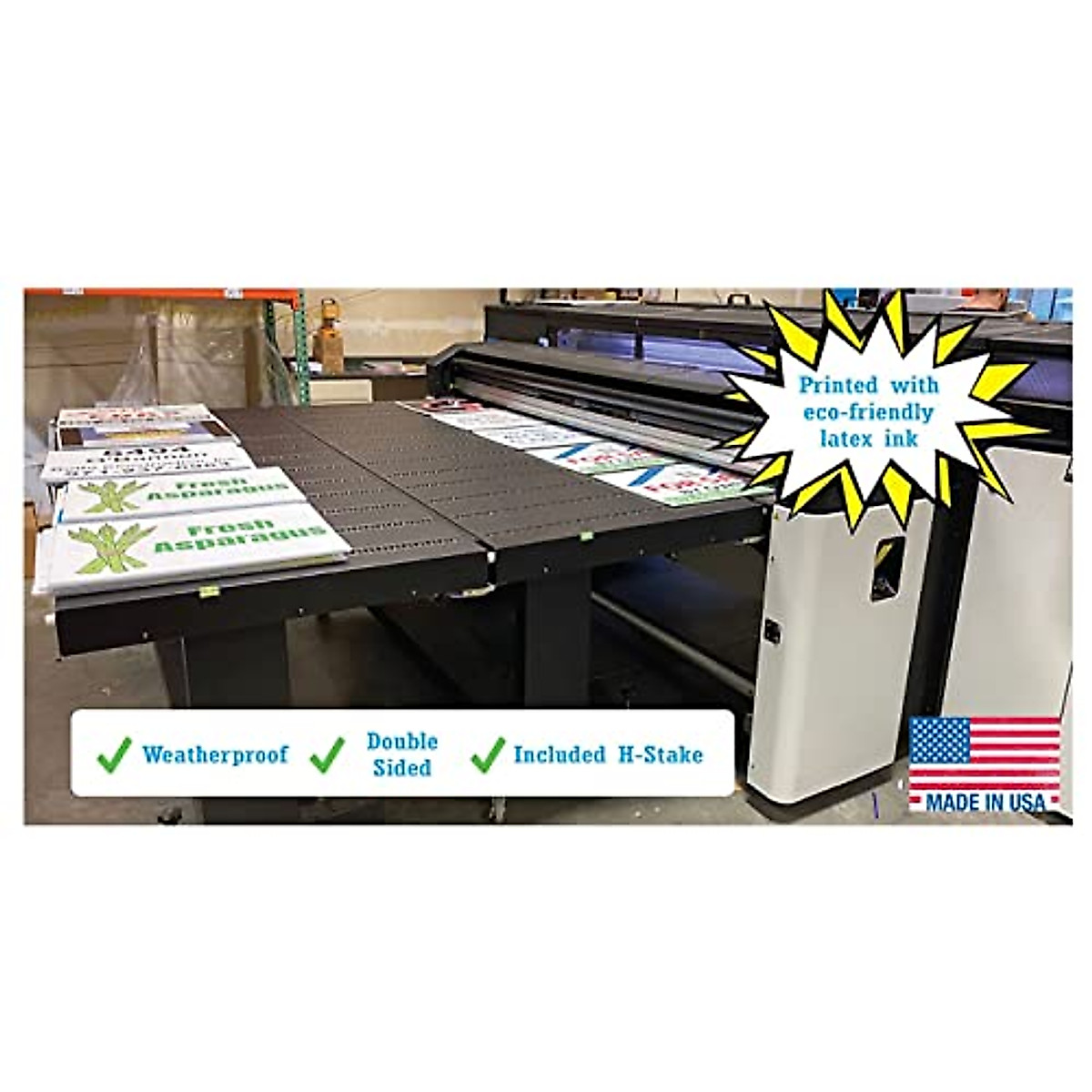 Personalize Custom Yard Sign 24" x 18", Metal H-Stake Included